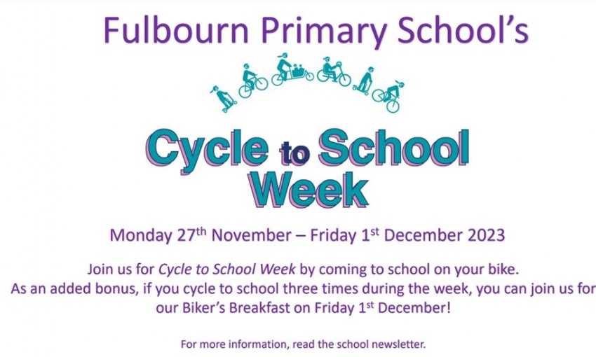 Fulbourn Primary School - Cycle to School Week